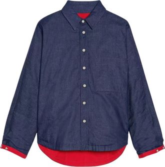 Jacquemus Homme, Vestes, Bleu, Taille: XL La Surchemise de N&icirc;mes