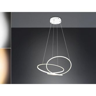 Trio Große dimmbare led Pendelleuchte darvin in Weiß, Breite 84cm