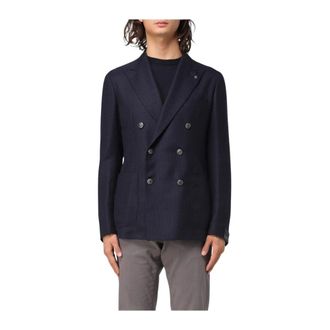 Tagliatore Montecarlo Doppiopetto Jacket - - Jackets - Herren - Blau - XL