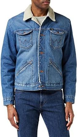Wrangler Homme Icons 124mj Sherpa Veste en jean Not Applicable, Bleu (3 Years 10k), Large