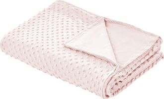 Beliani Bezug f&uuml;r Gewichtsdecken Minky-Stoff 100 x 150 cm rosa flauschig modern Callisto