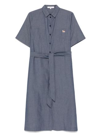 Maison Kitsuné robe mi-longue à double poches - Bleu