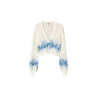 Twinset Femme, Pulls, Multicolore, Taille: 38 FR Gilet court en coton Twinset