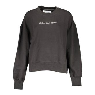 Calvin Klein Femme, Sweatshirts et sweats &agrave; capuche, Noir, Taille: 44 FR SweaT-shirt Femme Manches Longues Noir
