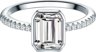 Trilani Ring - Sterling Silber Ring Zirkonia - Gr. 50 - in Silber - f&uuml;r Damen