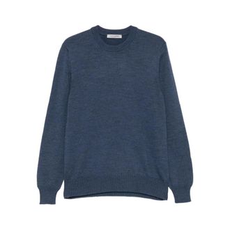 La Fileria Blauer Woll-Crew-Neck-Pullover - - Knitwear - Herren - Blau - XL