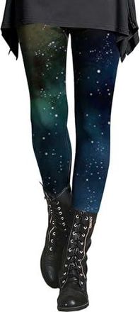Generic Leggings dautomne et dhiver pour femme - Imprim&eacute; artistique - Doux - Extensible - Pantalon de yoga pour filles, Noir, XXL