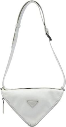 Prada Sac bandouli&egrave;re vintage Saffiano Pre-owned - Femme - Pre-owned - Blanc - Taille: ONE Size