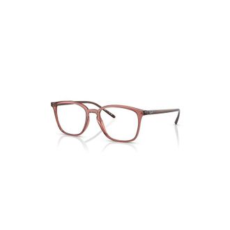 Ray-Ban Rb7185 Optics Braun Transparent Fassung Klar Glas Polarisiert 50-18