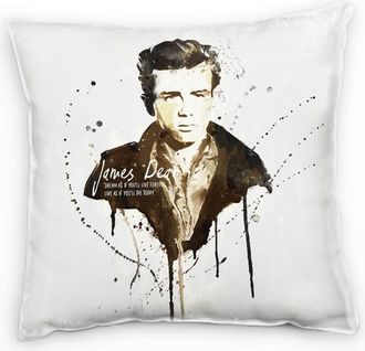 Paul Sinus Art James Dean Deko Kissen mit F&uuml;llung 40x40cm f&uuml;r Couch Sofa Lounge Zierkissen - Dekoration zum Wohlf&uuml;hlen