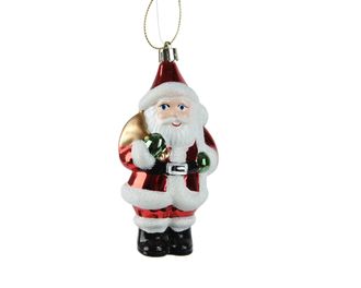 Kaemingk Christbaumschmuck Weihnachtsmann Kunststoff 13cm - Figur zum Aufhängen - bruchfest - Weihnachtsbaum Anhänger für Weihnachten - Christbaumanhänger & We