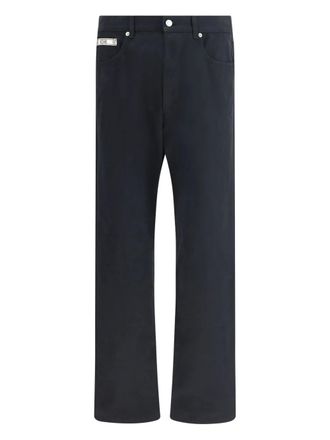 Moschino pantalon à plaque logo - Noir