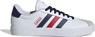 adidas Herren VL Court Shoes, Cloud White/Navy Blue/Better Scarlet, 39 1/3 EU