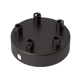 Calex Creations Deckenplatte, 10cm, 5 Verbindungspunkt, Pendel Leuchte zusammenstellen, Matt Perlmutt Schwarz