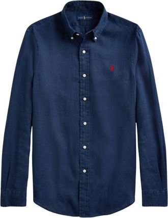 Polo Ralph Lauren Homme, Chemises, Bleu, Taille: XS Linen Shirt