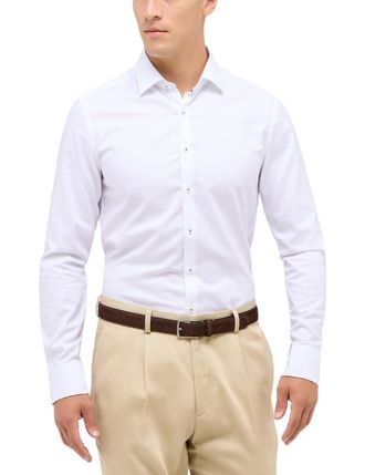 Eterna Male Hemd strukturiert Slim FIT 38_H_1/1, 1/1, weiß