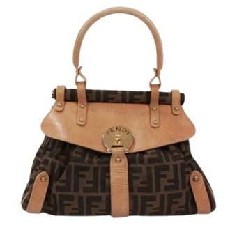 Fendi Sac &agrave; main vintage en toile Pre-owned - Femme - Pre-owned - Brun - Taille: ONE Size