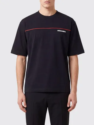 Dsquared2 T-shirt en coton &agrave; logo contrastant