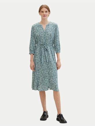 Tom Tailor Hemdkleid 1041205 Gr&uuml;n Regular Fit