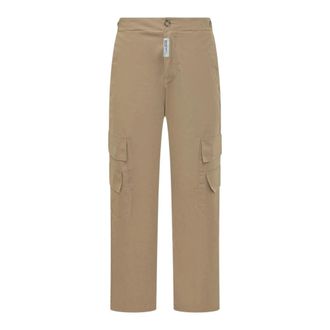 GCDS Gcds, Homme, Sport, Beige, Taille: XL Pantalon Cargo &agrave; Patch Logo