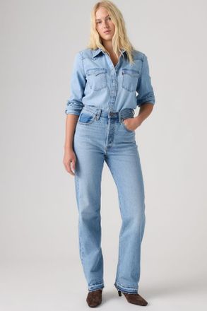 Levi's Jean Ribcage Recrafted Pleine Longueur - Femme - D&eacute;lavage Moyen / Just One Please - 24X32