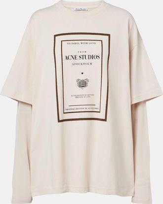 Acne Studios T-shirt en coton &agrave; imprim&eacute;