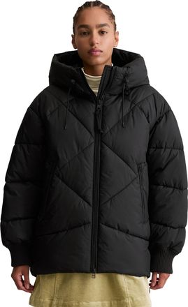 Marc O'Polo Denim Daunenmantel MARC OPOLO DENIM aus recyceltem Polyester, Damen, Gr. XL, schwarz, Obermaterial: 100% Polyester, unifarben, relaxed fit, Rippbündchen, Mä