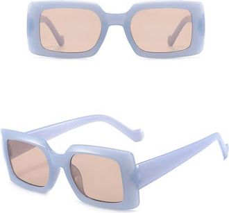 Generic Lunettes de soleil élégantes en forme de femme 2025 pour femme, lunettes de soleil en plein air, voyage pour femmes, thé bleu
