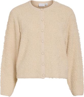 Vila Damen Vipaza O-Neck L/S Knit Jacket, Birch,XS