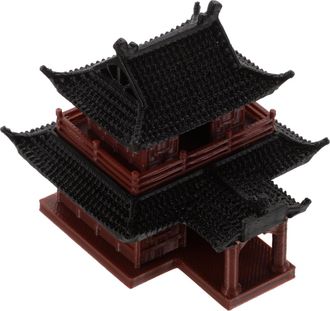 Angoily Kleiner Pavillon Modell aus Robustem Kunststoff 5cm Mikrolandschafts Dekoration f&uuml;r Aquarium und Schreibtisch Gartenornament f&uuml;r Innen und Au&szlig;enbereic