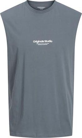 Jack & Jones Sleeveless Tee Pls Jorvesterbro T-Shirt sans Manches, tempête, 3XL Hommes