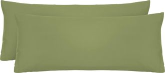 Biberna 0077144 Kopfkissenbezug Feinjersey, gekämmte Baumwolle, superweich 2x 40x60 cm, fichte