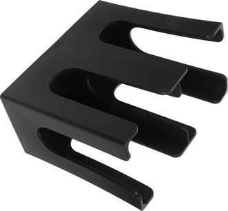 Cabilock Papierbecherhalter mit Gro&szlig;em Fassungsverm&ouml;gen Schwarzer Organizer mit F&auml;chern f&uuml;r Kaffee Milcht&eacute;el&auml;den Stabiler Thekenst&auml;nder zur Sicheren Aufbewahru