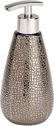 WENKO Seifenspender Marrakesh, nachfüllbar, für ca. 400 ml Flüssigseife, aus hochwertiger Keramik Versehen mit Einer eingearbeiteten Glanzstruktur im orient