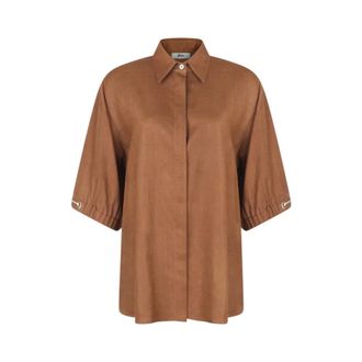 Herno Damen, Blusen & Hemden, Braun, LGr&ouml;&szlig;e