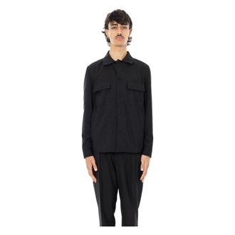 BRIGLIA 1949 Homme, Vestes, Noir, Taille: L John Marzotto Wool Overshirt
