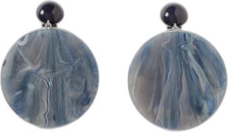 Emporio Armani Boucles doreilles pendantes rondes oversize - Femme - Accessoires - Bleu - Taille: ONE Size