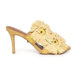 Kurt Geiger Raffia Buckle Sandal - - Shoes - Damen - Gelb - 36 EU