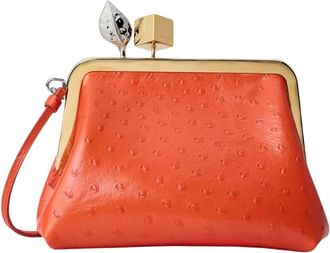 Jacquemus Femme, Sacs, Orange, Taille: ONE Size Le Berlingot Small Leather Clutch Bag