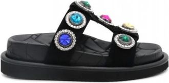 Kurt Geiger Femme, Chaussures, Noir, Taille: 37 EU Orson Crystal Sandal