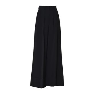 Moschino Stilvolle schwarze weite Hose - - Trousers - Damen - Schwarzk - M