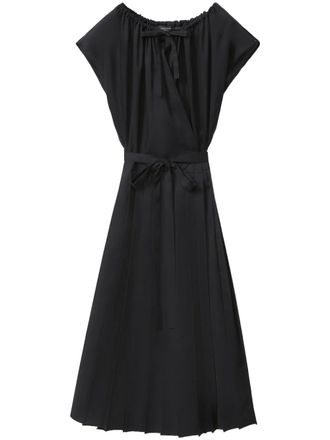 Fabiana Filippi robe mi-longue à design plissé - Noir
