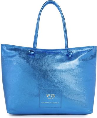 V&deg; 73 Femme, Sacs, Bleu, Taille: ONE Size Poppop Tote Bag