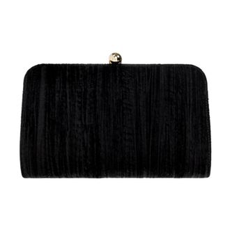 Furla Samt-Clutch Alba Small - - Bags - Damen - Schwarzk - ONE SIZE