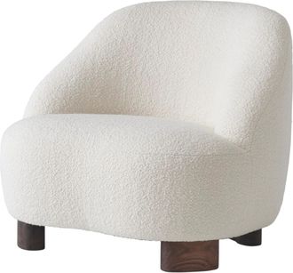 & Tradition Fauteuil lounge Margas LC1 piètement en noyer & Tradition