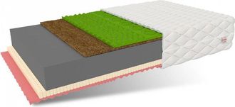 FDM Matratze SAVONA 7 Zonen 80x200 H3/H4 22 cm Kokos Latex Visco profilierter HR Schaum JERSEY