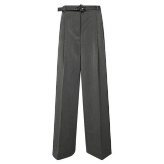 Liu Jo Femme, Pantalons, Gris, Taille: 36 FR Pantalon Palazzo avec Ceinture