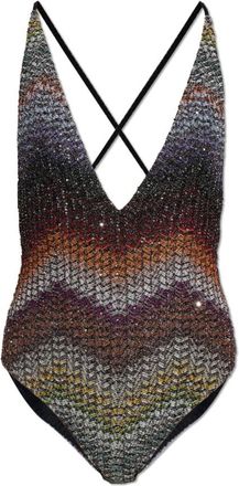 Missoni Femme, Maillots de bain, Multicolore, Taille: 38 FR Maillot de bain une pi&egrave;ce avec fil Lurex