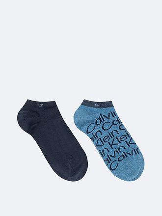 Calvin Klein Lot de 2 paires de chaussettes de cheville avec logo