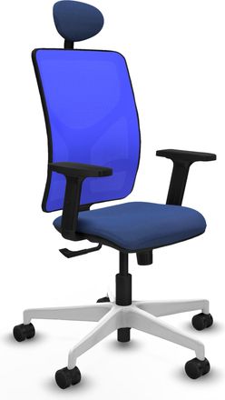 Piqueras y Crespo Ergonomischer Stuhl aus Netzstoff mit 2D-Armlehnen, h&ouml;henverstellbare Lendenwirbelst&uuml;tze und festes Kopfteil, ausgestattet mit 3 Positionen und Schnei